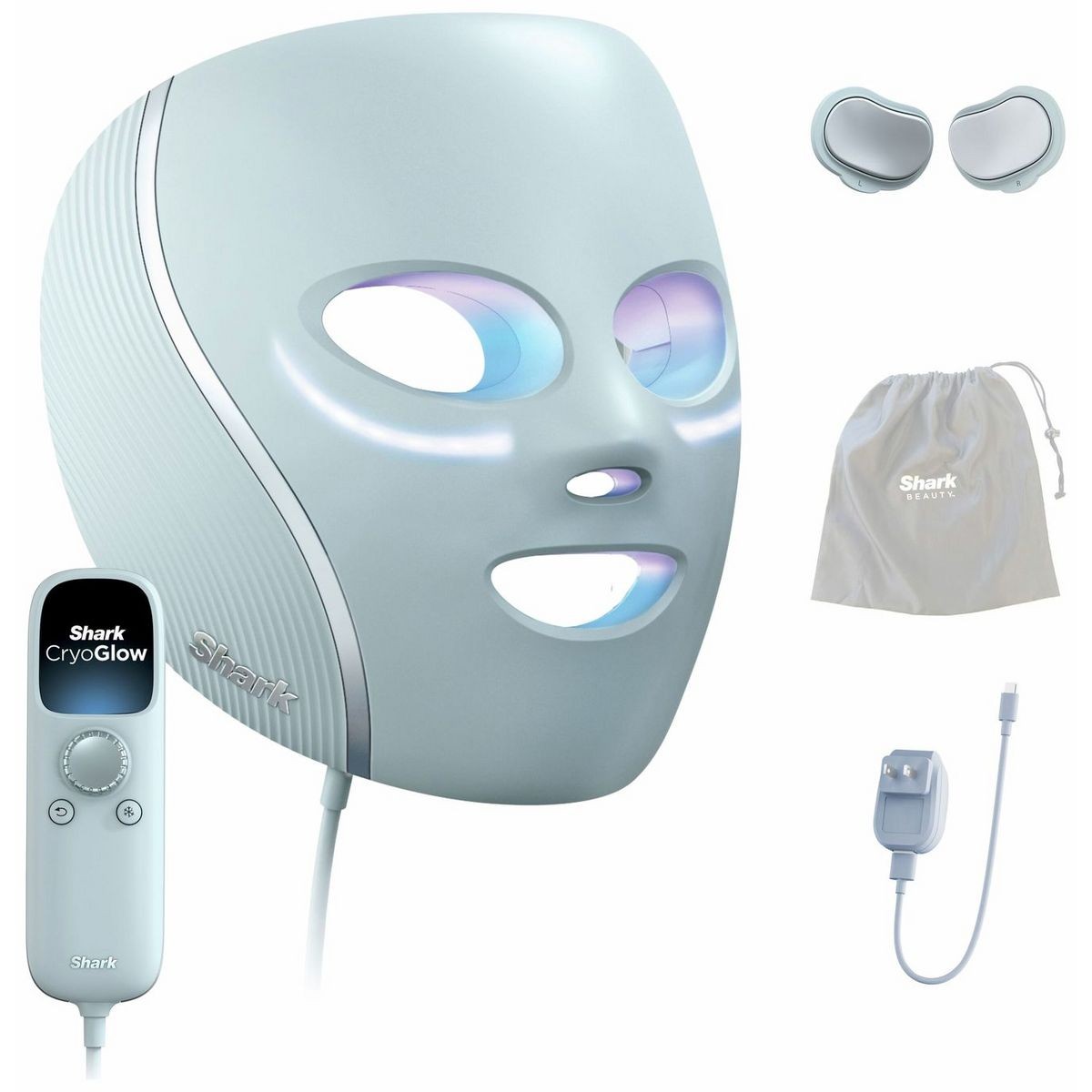 Shark Beauty CryoGlow Under-Eye Cooling LED Face Mask Blue | A1 Tech Deals